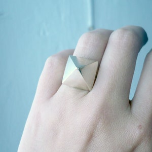 Handmade Solid Pyramid Ring. - Etsy