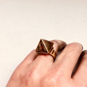 Handmade Sterling Silver Solid Pyramid Ring. - Etsy