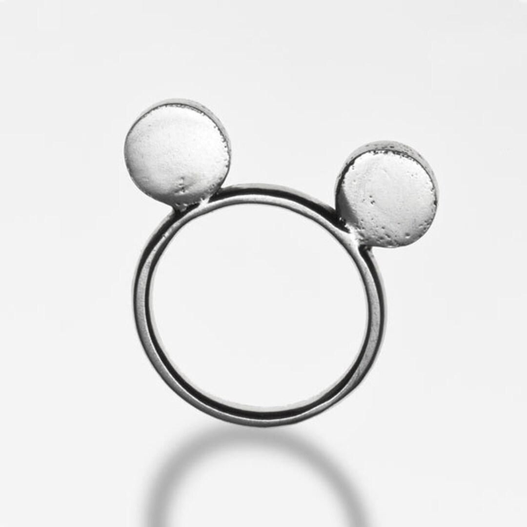 Handmade Recycled Silver Mickey Mouse Ring. - Etsy