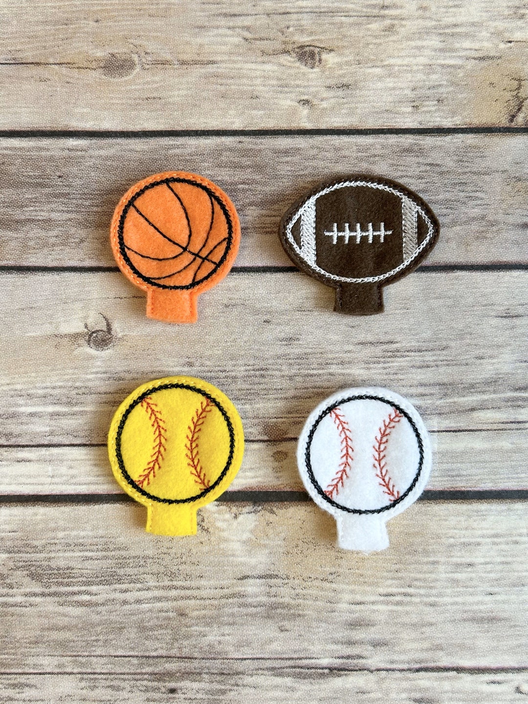 READY-TO-SHIP Sporty Felt Pencil Toppers Pick Your Set Softball ...