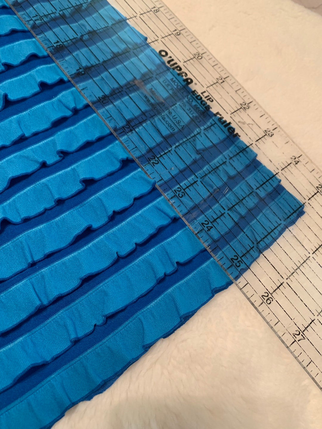 Ruffle Fabric 'blue’ Ruffle Fabric 26 Inches Last Piece for Baby or ...