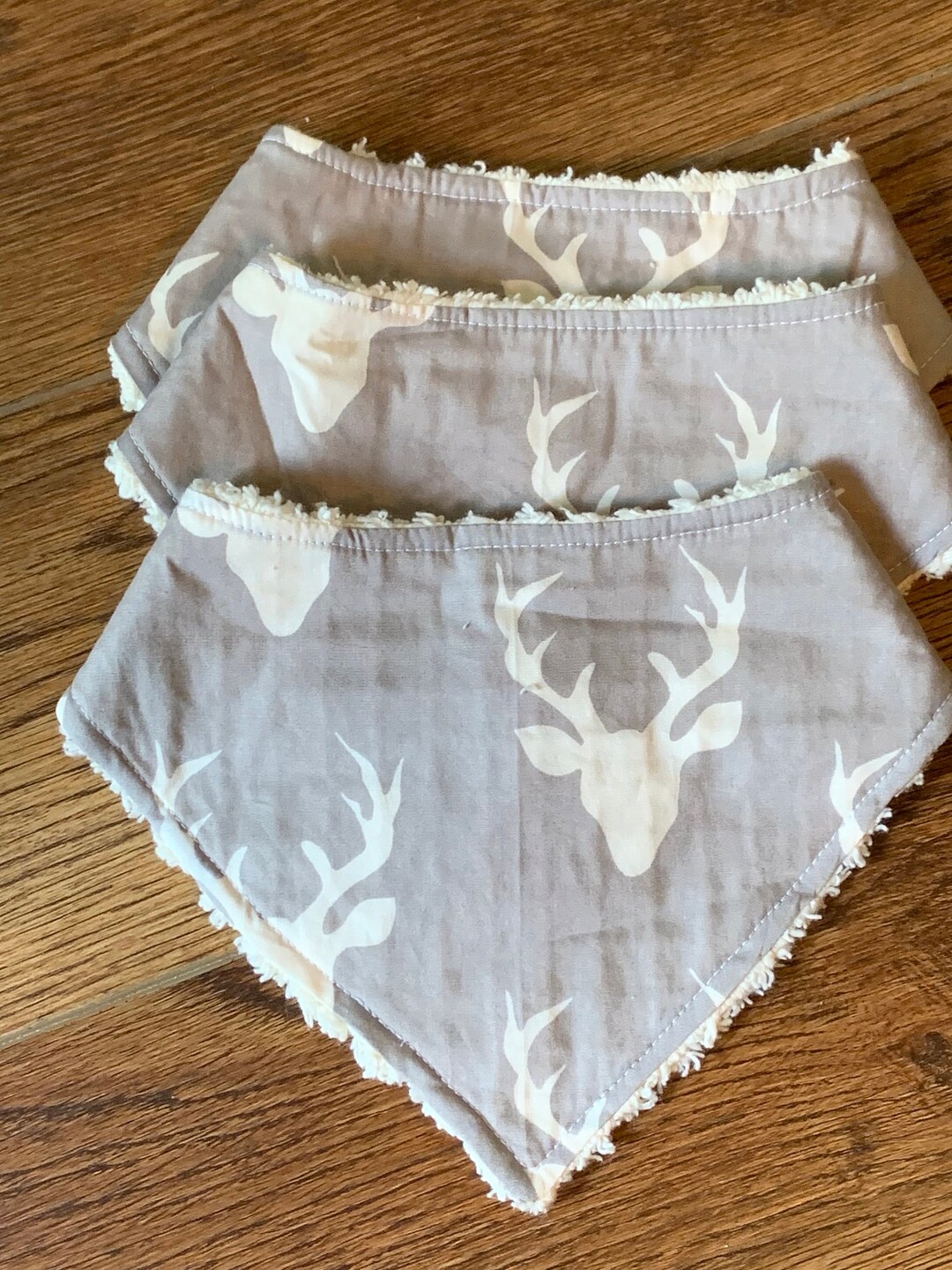 Baby Boys Drool Bib Gray Deer Head Adorable Baby Shower Gift - Etsy