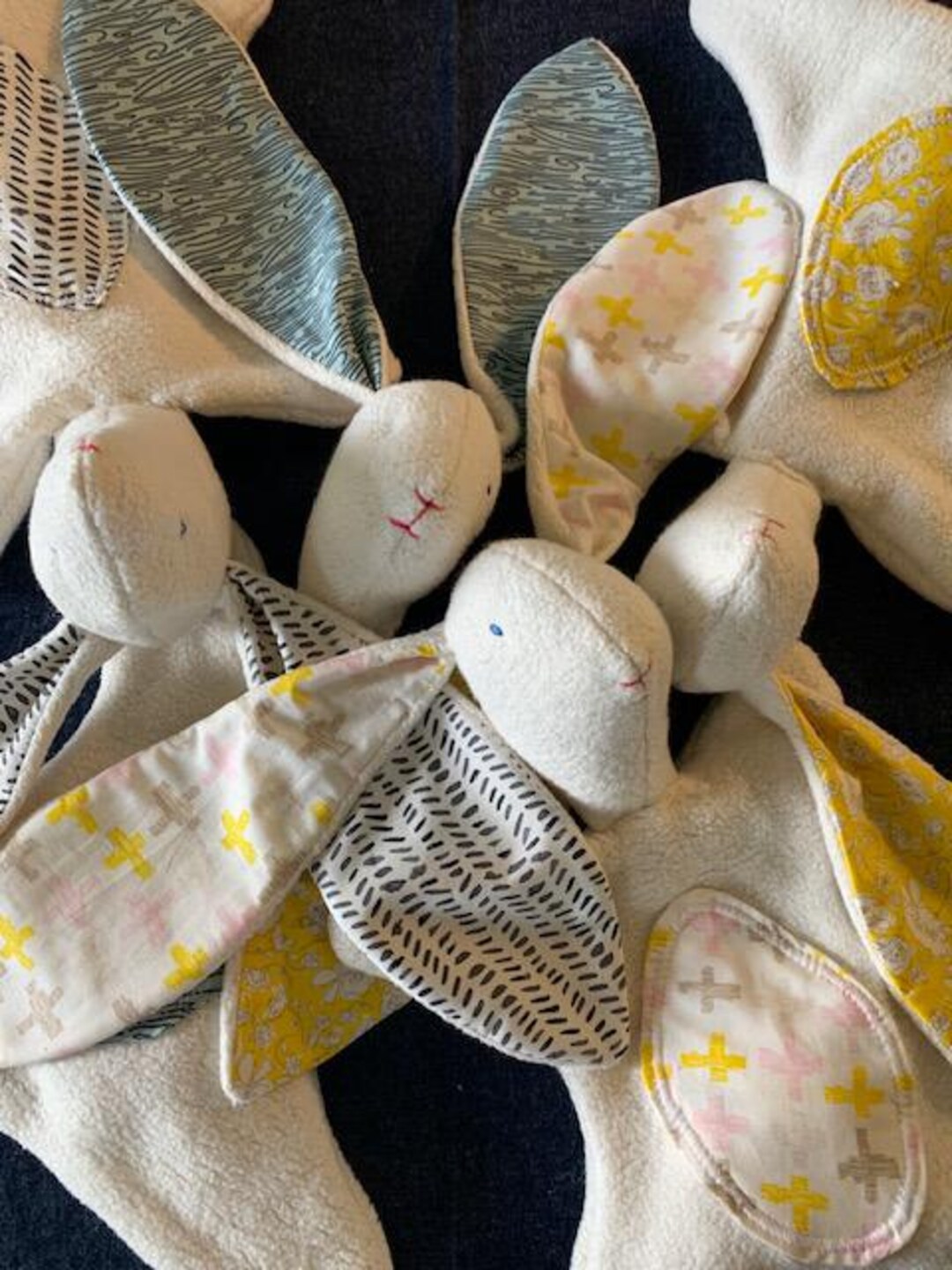 Organic Sherpa Bunny Lovey: Baby Snuggle Toy With Long Ears - Etsy