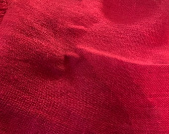 Red Burlap Fabric - Etsy