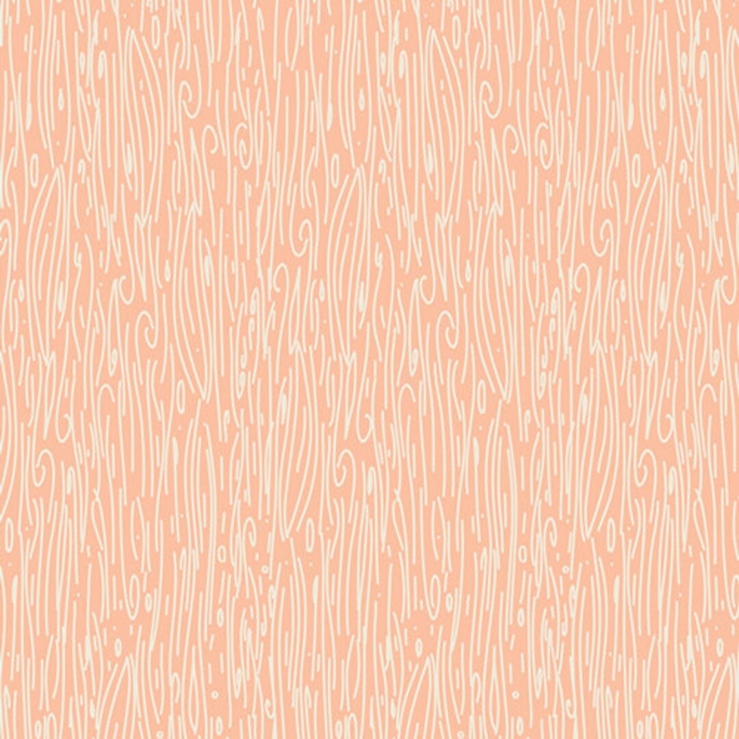 Peach Birch Bark Fabric: Hello, Bear Collection by Bonnie Christine - Etsy
