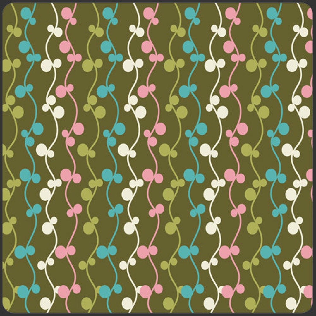 Pat Bravo Fabric 'girly Girl' Olive Vines Art Gallery Fabrics Moss Pink ...