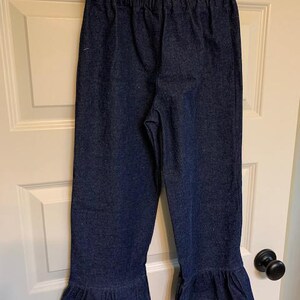 Girls Ruffle Pants Denim Boutique Ruffle Pants - Etsy