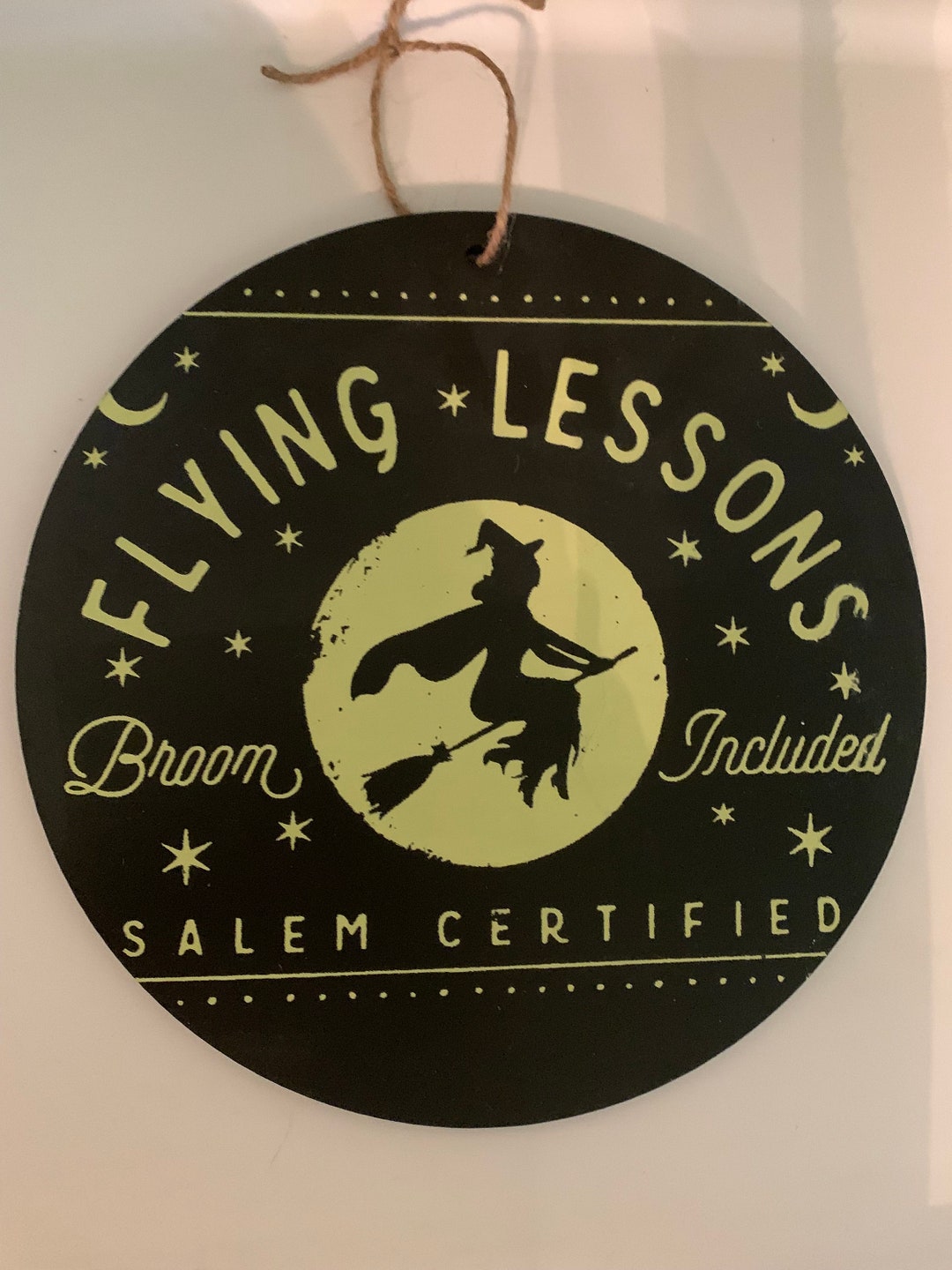 Halloween Chalkboard Sign Witch Broomstick Decor - Etsy