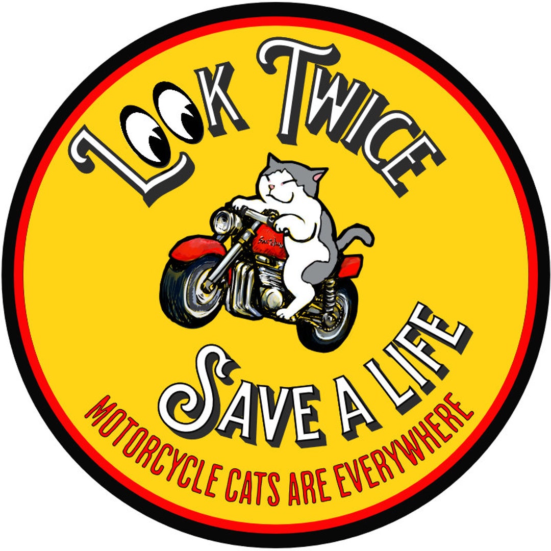 Look Twice Save a Life Sticker & Button Combo - Etsy