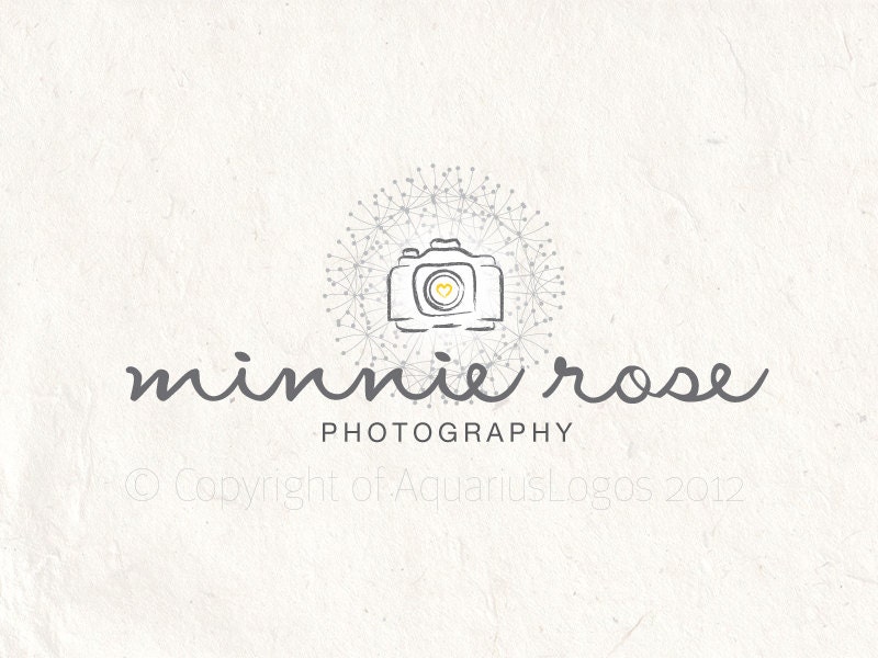 camera logo heart logo and dandelion logo watermark Vector and ...