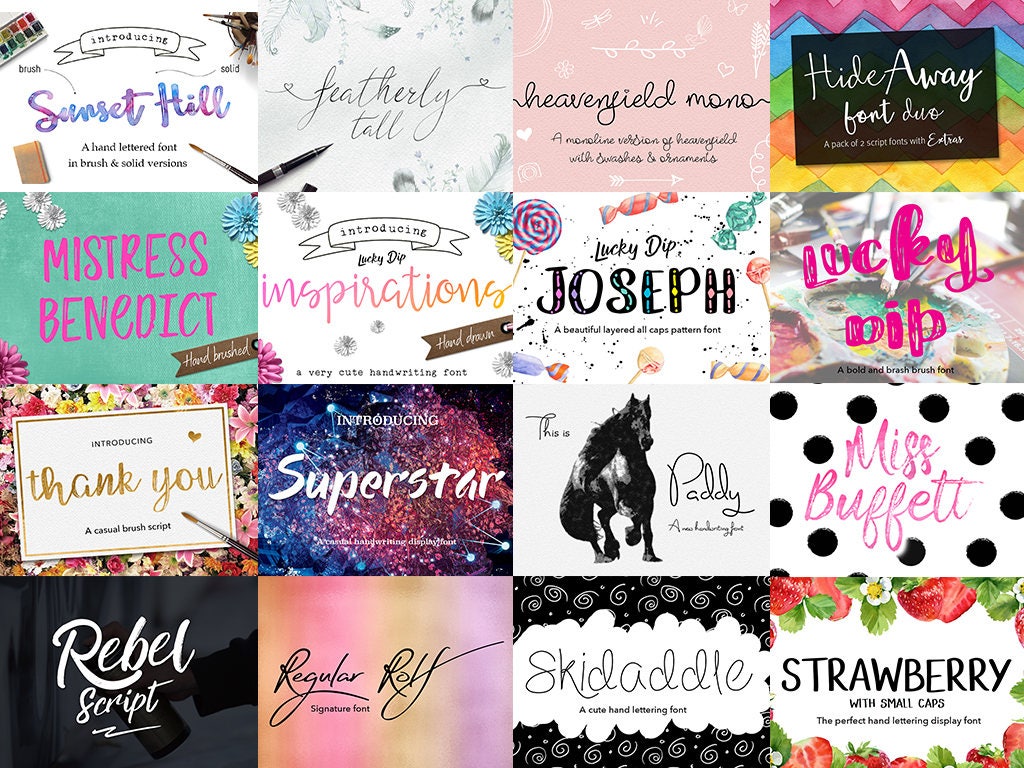 Embellishments Craft Supplies & Tools Papercraft Modern Font Cursive ...