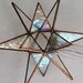 Small Stained Glass Tree Topper, Iridescent Clear Glass, Moravian Star ...