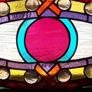 Stained Glass Evil Eye Window Panel, Talisman, Nazar, Ward off Evil ...