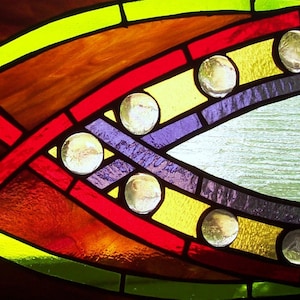 Stained Glass Evil Eye Window Panel, Talisman, Nazar, Ward off Evil ...