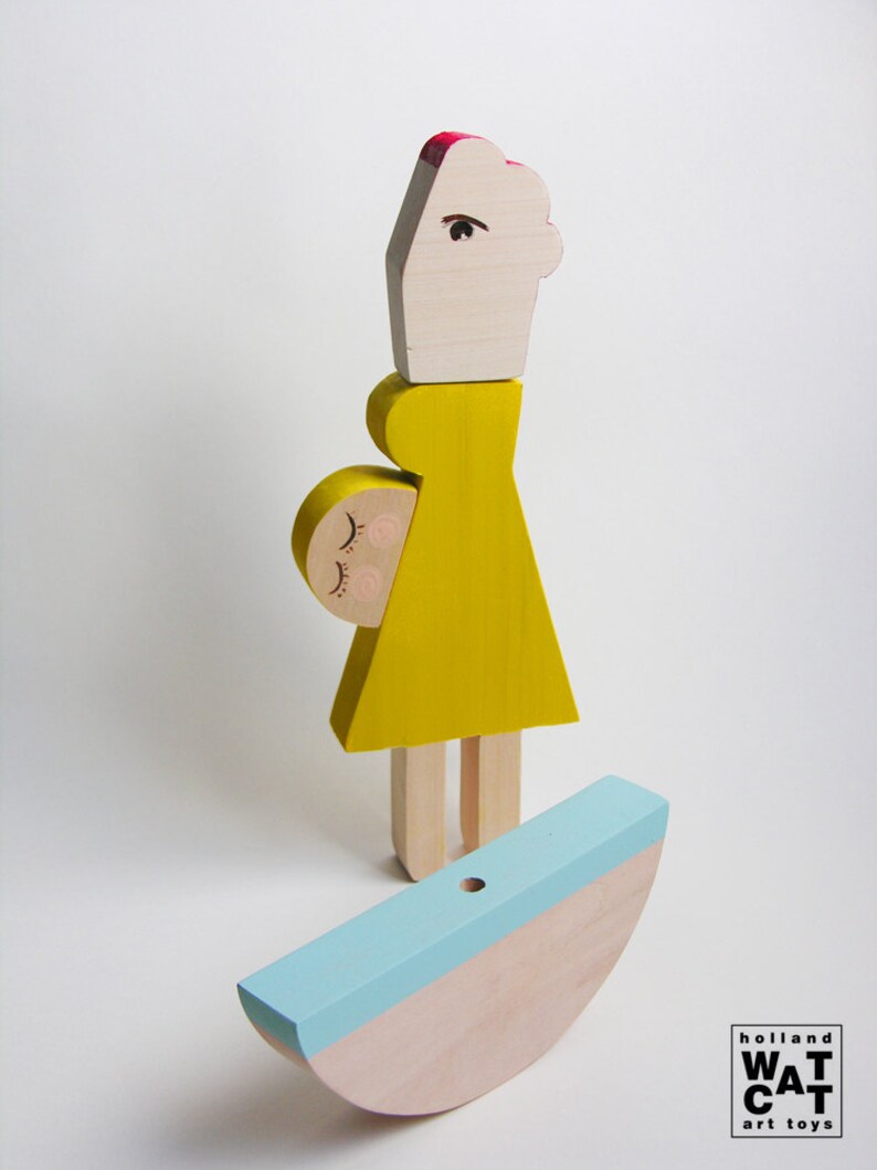 Pregnant Mother With Baby Big HURBANO Wooden Puppet - Etsy