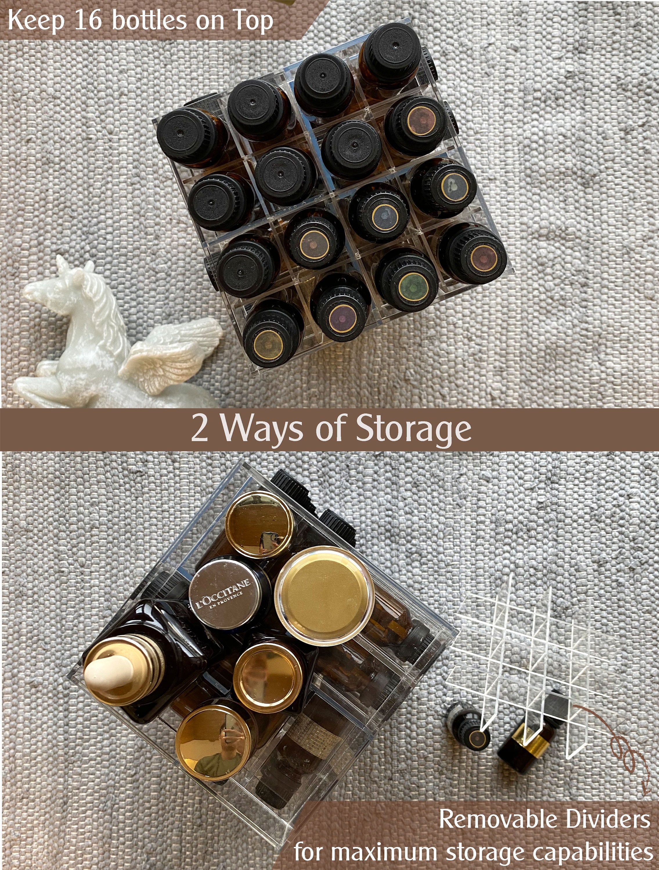 Essential Oil Storage Rack Rotating Tower Organizer Acrylic - Etsy