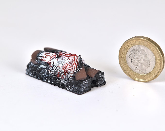 Deluxe Battery Operated Miniature Flashing Fireplace or Camping Fire ...