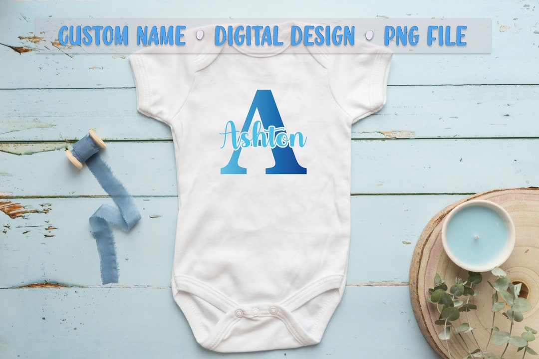 Custom Monogram Name PNG File. Custom First Name Monogram. Custom Baby ...