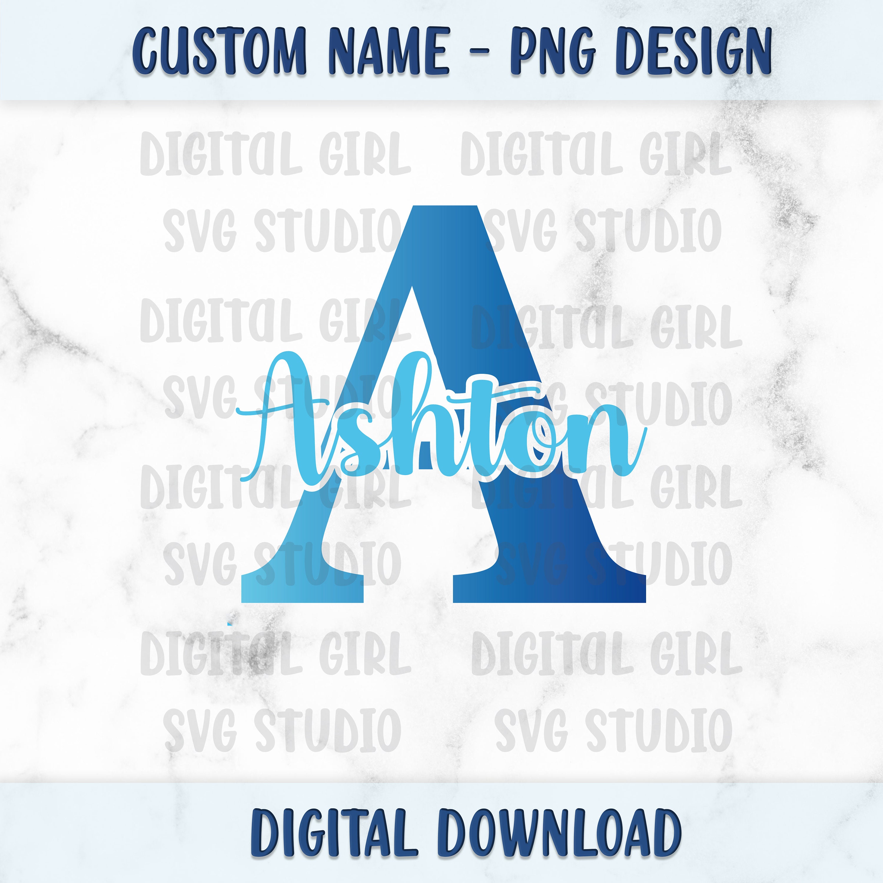 Custom Monogram Name PNG File. Custom First Name Monogram. Custom Baby ...