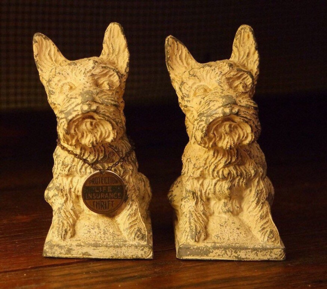 Scottish Terrier Advertising Bookends - Etsy