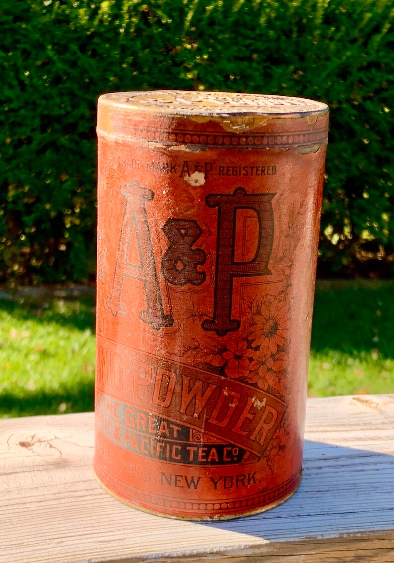 Vintage A & P Baking Powder Tin 2 Pound 7 Tall - Etsy
