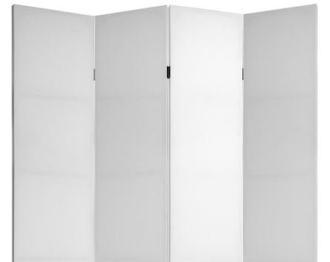 7ft Tall Portable Folding Blank Canvas Screen Room Divider in 4 Panels ...