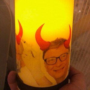 Bill Gates & Dr. Tony Fauci Halloween Theme Handmade LED Flameless ...