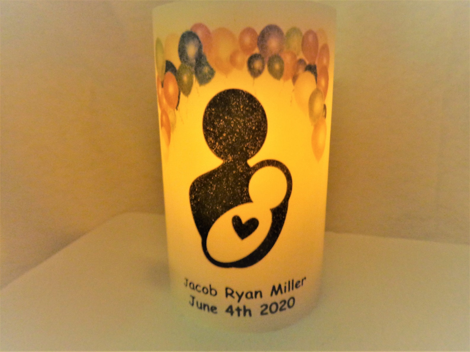 Personalized Customized Newborn Baby Gift Name Handmade LED Flameless ...