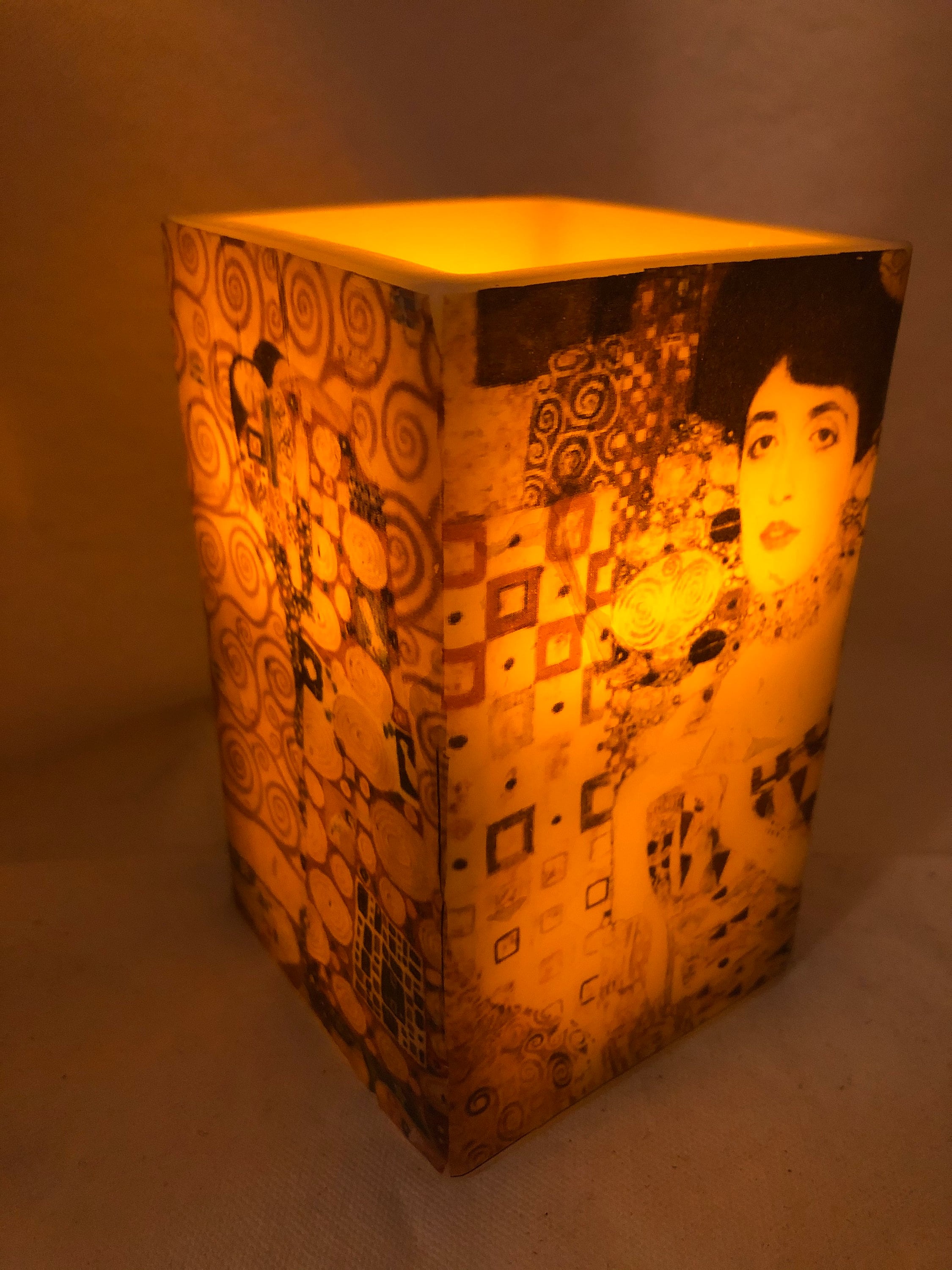 Gustav Klimt Paintings Gift Handmade LED flameless Electric | Etsy