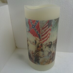 Civil War Memorabilia Battle Scene Art Handmade LED Flameless Electric ...