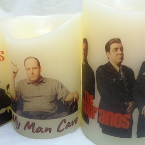 The Sopranos Mafia Tony Soprano 4pc Set Gift Handmade LED Flameless ...