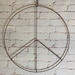 28" Wrought Iron Peace Sign - Hanging Wall Decoration - Decorative ...