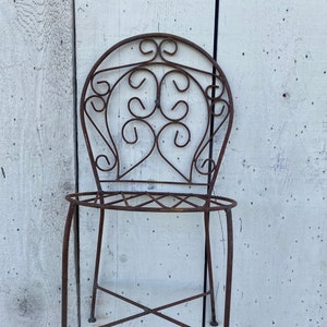 Wrought Iron Miniature Small Chair - Furniture - Outdoor Seating- Metal ...