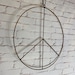25" Wrought Iron Peace Sign - Hanging Wall Decoration - Decorative ...
