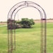 Wrought Iron XL Round Top Arbor, Climbing Flower Garden Arch, Rustic ...