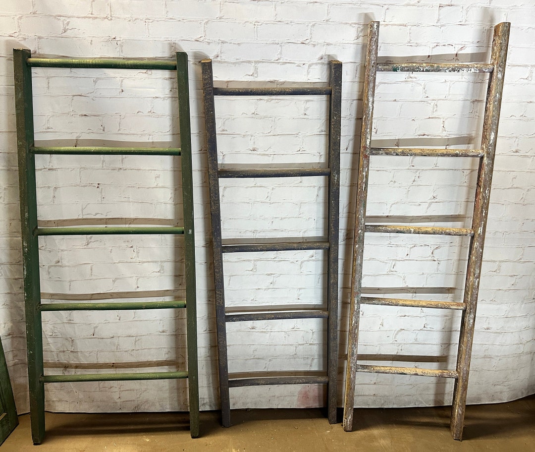 Choose From Rustic Antique 6 Rung Ladders Original Old Vintage Surface ...
