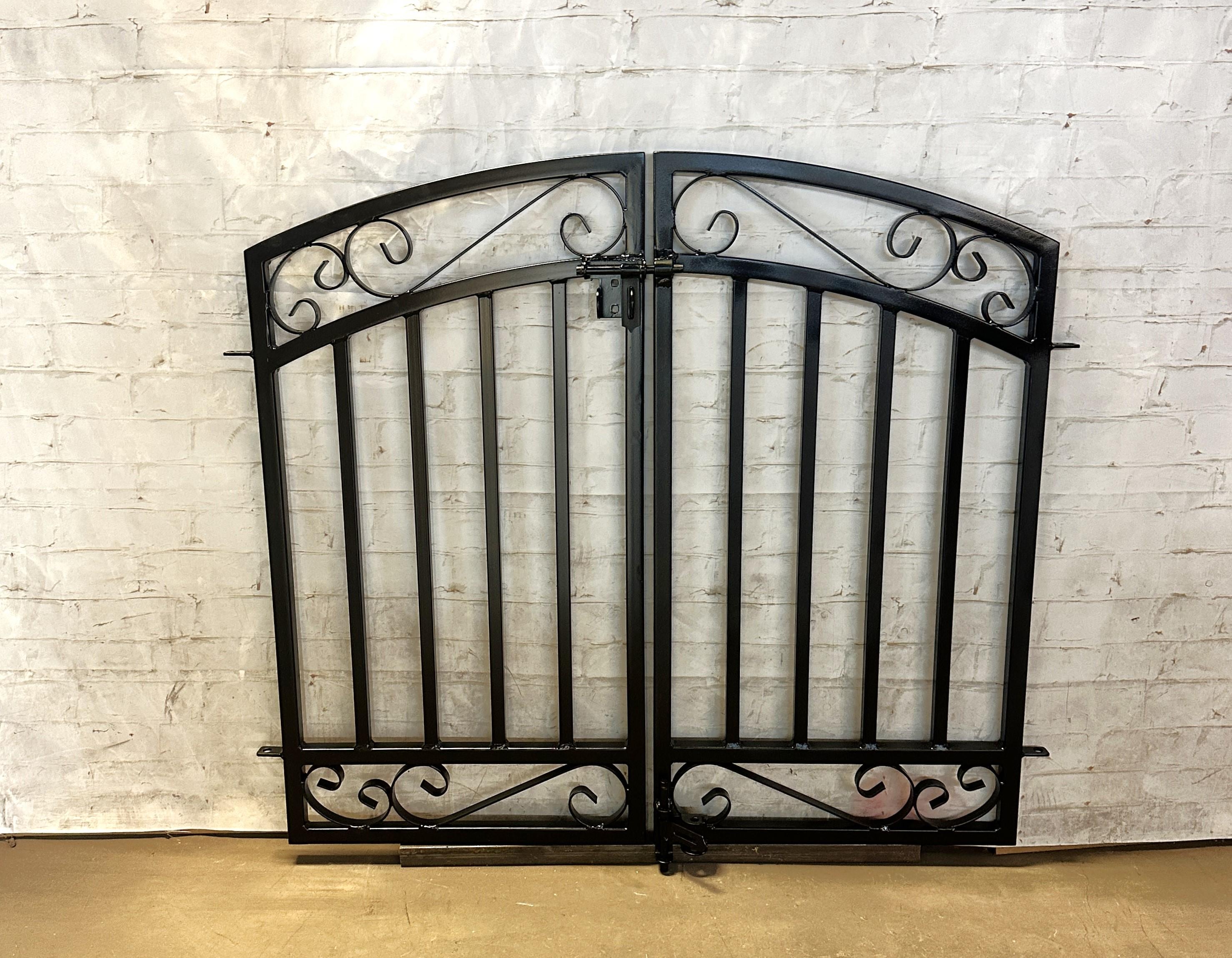 Handmade Wrought Iron Double Gate - Antique Style Delaney Entrance ...