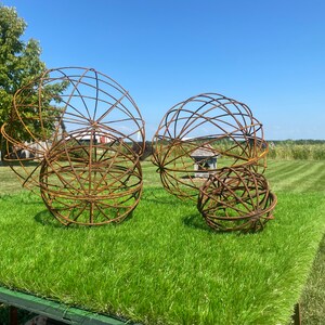 Wrought Iron 12" Garden Sphere, Metal Plant Climber, Vegetable Garden ...