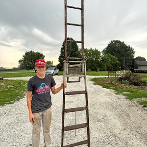 Antique Wood Step Ladder Display - Farmhouse Plant Holder - DIY Rack ...