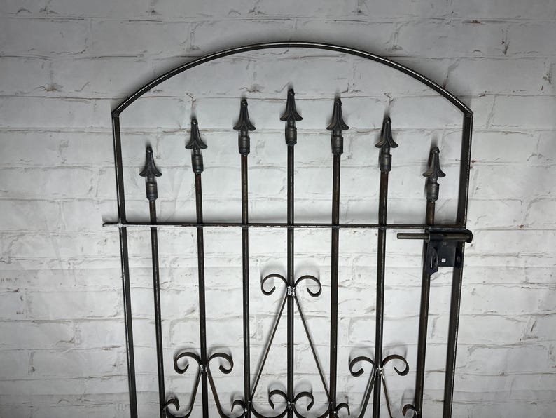 48"t Narrow Curly Clarkson Steel Entrance Gate - Wrought Iron Gateway ...