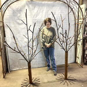 84" Wrought Iron Bottle Tree – Rustic Garden Art, Patio Decor, Woodsy ...