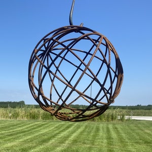 Wrought Iron 12" Garden Sphere, Metal Plant Climber, Vegetable Garden ...