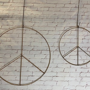 Huge 37" Wrought Iron Yard Peace Stake - Rustic Sign Decoration ...