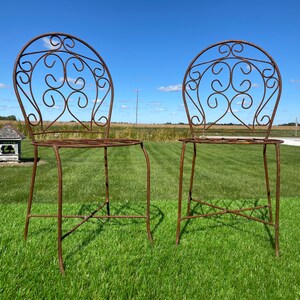 Wrought Iron Miniature Small Table and Chair Set - Child's Furniture ...