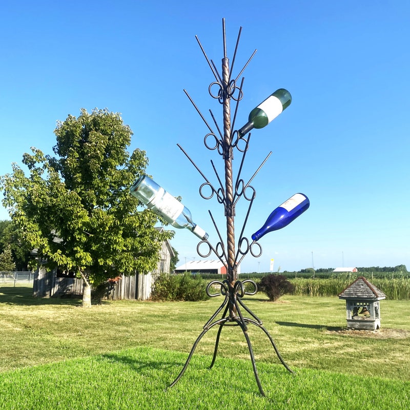 Outdoor Wine Bottle Tree - Etsy
