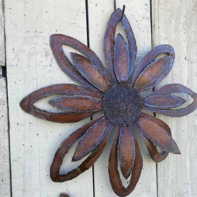 Metal Flowers Wall Art - Etsy