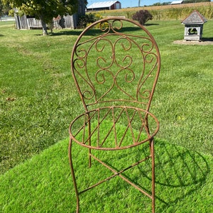 Wrought Iron Miniature Small Chair - Furniture - Outdoor Seating- Metal ...