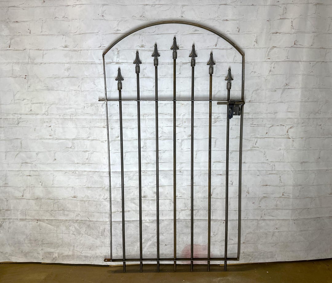 48" Tall Narrow Clarkson Steel Entrance Gate - Wrought Iron All Spear ...