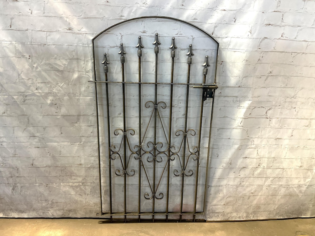 48"t Narrow Curly Clarkson Steel Entrance Gate - Wrought Iron Gateway ...
