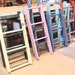 Country Colored 3 Rung Antique Ladders - Vintage Decorating - Primitive ...
